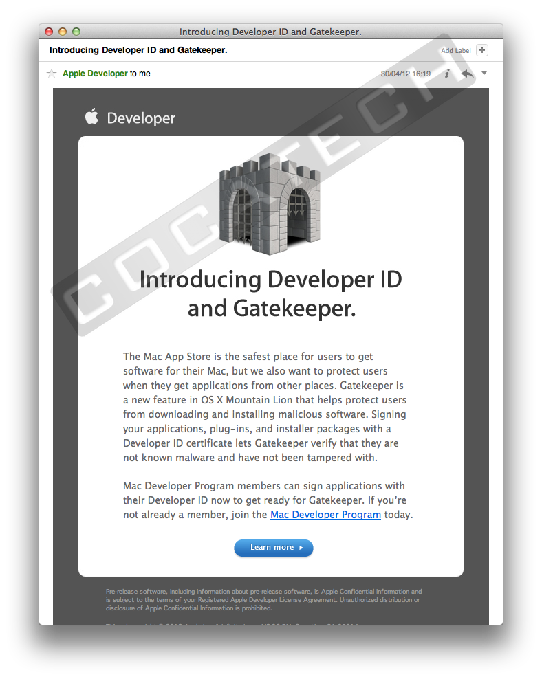 Introducing Developer ID and Gatekeeper - CocaTech