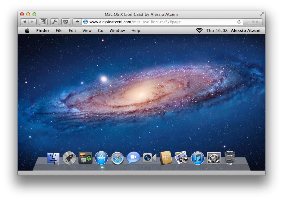 OS X Lion em CSS3 - CocaTech